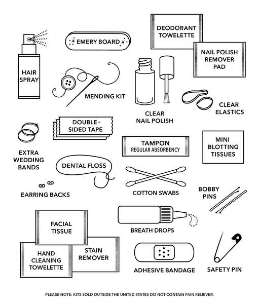 Minimergency Kit for Brides – Pinch Provisions UK